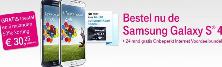 Samsung Galaxy S4 nu ook voor te bestellen bij T-Mobile